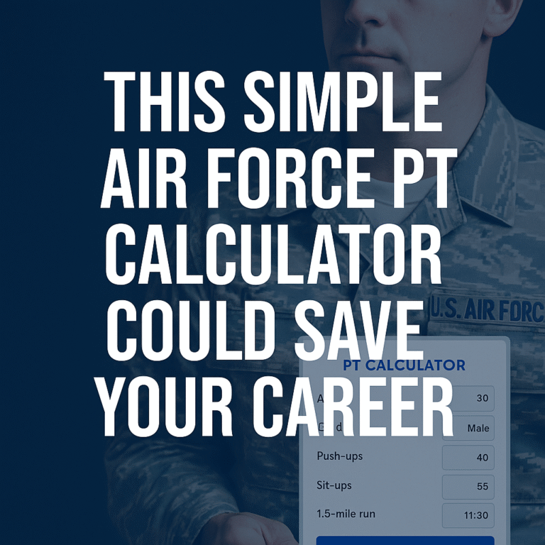 This Simple Air Force PT Calculator Could Save Your Career - Air Force ...